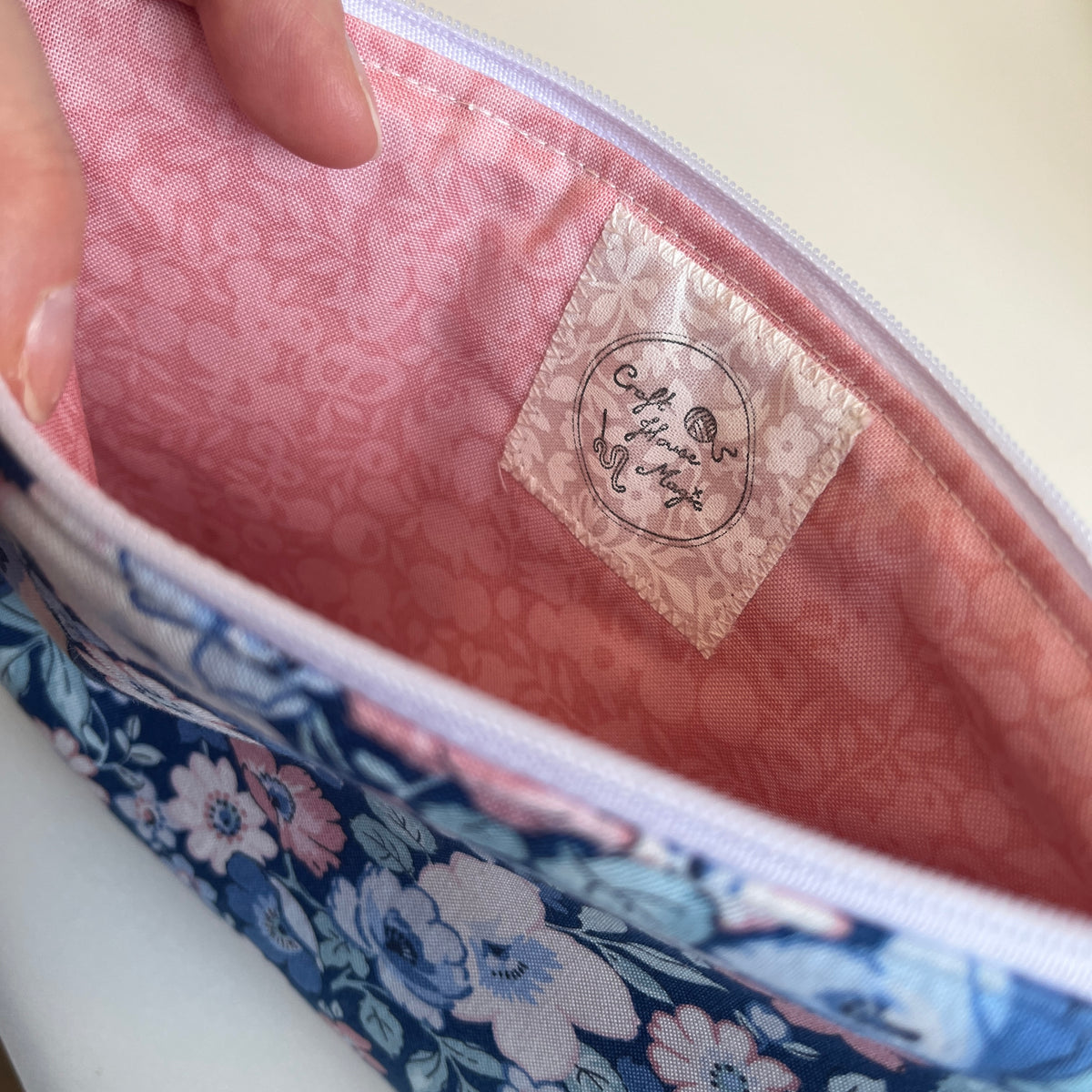 Large notions pouch handmade with Liberty fabric - Hedgerow Bloom ...