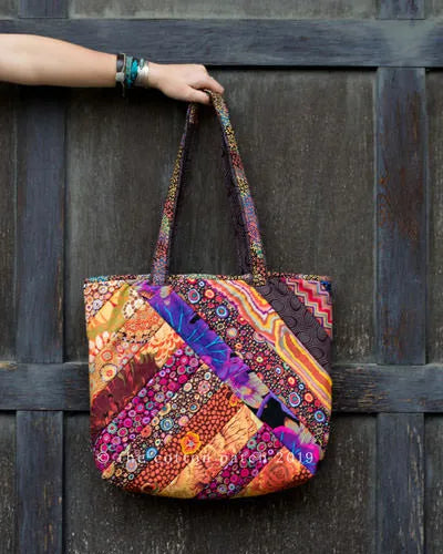 Easy Sew Quilt as you go tote bag - Alexandra with pre-printed wadding ...
